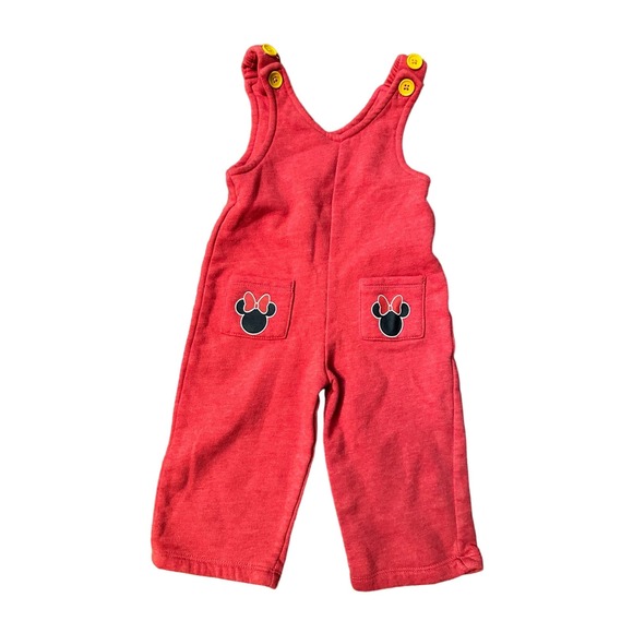 Disney | One Pieces | Disney Junior Minnie Mouse Knit Jersey Overalls ...